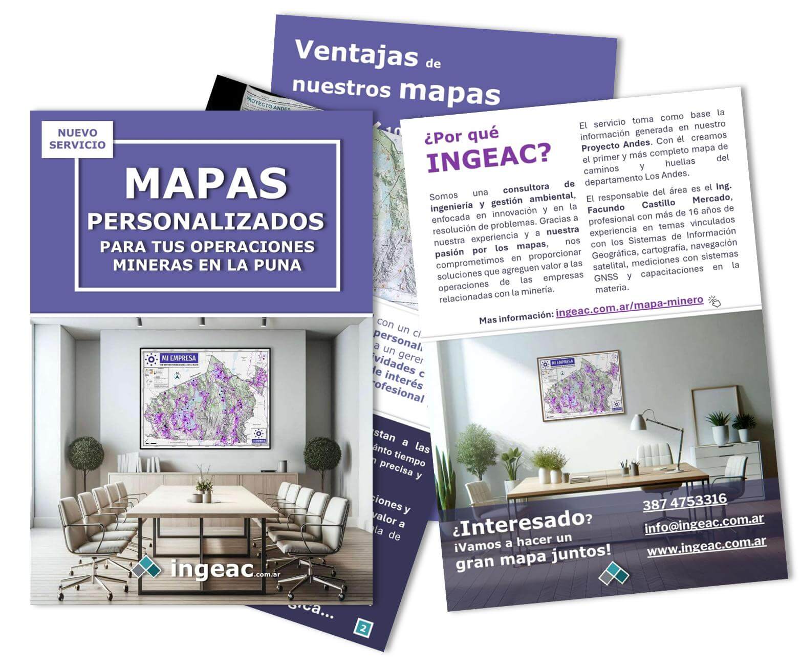 MAPAS mineros PERSONALIZADOS PARA EMPRESAS - INGEAC = Ingeniería + Ambiente